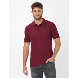 Brax Herren Polo Style PARVIS velvet, dunkelrot, Gr. L