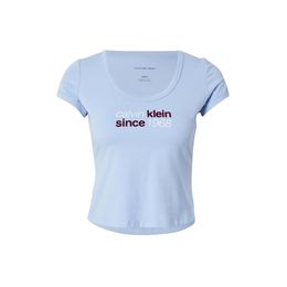 Calvin Klein Jeans T-Shirt Damen Gr&ouml;&szlig;e M hellblau / weinrot / wei&szlig;