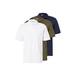Jack & Jones JACK & JONES Poloshirt Herren Gr&ouml;&szlig;e S dunkelblau / oliv / wei&szlig;