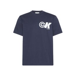 Calvin Klein Jeans T-Shirt Herren Gr&ouml;&szlig;e L marine / wei&szlig;