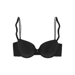 Lascana Push-up-BH schwarz Gr. 85B. Mit Integriertem Kissen und mit B&uuml;gel
