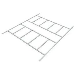 Vitavia Fundamentrahmen PERGART "Frankfurt II 1112", silber (silberfarben), B:309cm H:2,6cm T:352cm, Stahl, Gartenhaus-Fundamente