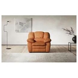 Sessel COTTA "Casino", braun (brandy), B:109cm H:88cm T:92cm, SOFTLUX-Kunstleder;Luxus-Microfaser (100% Polyester);Luxus-Kunstleder;NaturLEDER, echtes Rindsleder, Sessel, Polstergarnitur, auch als Set erhältlich
