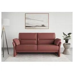 2,5-Sitzer DOMO collection "Pina, schmale Armlehnen, mit Federkern, kompakt & elegant", lila (beere), B:199cm H:95cm T:88cm, 95% Polyester, 5% Polyamid, Sofas, Hoher Sitzkomfort, Microfaser hochflorig, beere, Breite 199 cm