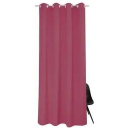 Vorhang Tom Tailor HOME "Dove Signature" Gr. 1, rot (rot, dunkelrot, bordeaux), B:140cm H:250cm, Jacquard, Baumwolle, Polyester, Gardinen, mit aufgesticktem Markenlogo