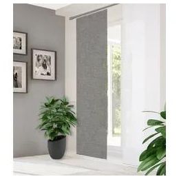 Schiebegardine HOME IN GREEN "ESTRA" Gr. 1, grau, B:60cm H:245cm, Polyester, Gardinen, DIGITALBEDRUCKT, BAMBUSOPTIK RECYCELT