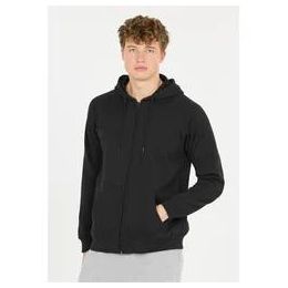 Kapuzensweatshirt CRUZ "Oklahoma", Herren, Gr. S, schwarz, 60% Baumwolle, 40% Polyester, unifarben, normal, ohne Ausschnitt, Sweatshirts, Mit durchgehendem Reißverschluss