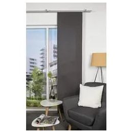 Schiebegardine Home Wohnideen "OXFORD" Gr. 1, grau (anthrazit), B:60cm H:245cm, Polyester, Gardinen, Schiebevorhang Uni