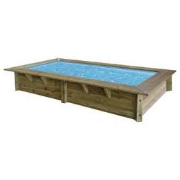 Rechteckpool Ubbink "Sunwater", braun, B:200cm H:71cm L:350cm, Schwimmbecken, 200 x 350 x 71 cm inkl. Kartuschen-Filter
