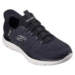 Slip-On Sneaker Skechers "SUMMITS-KEY PACE", Herren, Gr. 40, schwarz, Textil, Schuhe, Slipper, Freizeitschuh, Halbschuh in veganer Verarbeitung