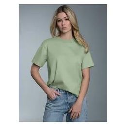 T-Shirt TRIGEMA "TRIGEMA T-Shirt aus Baumwolle", Damen, Gr. M, grün (grün tea), 100% Baumwolle, Basic, Shirts