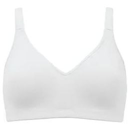 Bügelloser BH Naturana "Elasticup", Damen, Gr. 90, Cup B/C/D, weiß, Obermaterial: 84% Polyamid, 16% Elasthan, unifarben, Basic, bequem, BHs, vorgeformte Cups, breite Träger, ohne Bügel, bequem, basic
