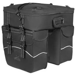 Fahrradtasche "Greenlands Doppel Tasche Touring", schwarz, GREENLANDS BICYCLE BAGS, Taschen, B/H/T: 60cm x 16cm x 60cm, Materialmix, B:60cm H:16cm T:60cm