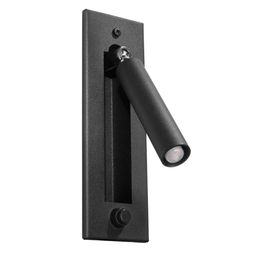 Wandleuchte CHIMERY in Schwarz Stahl beweglicher schirm tube G9 LED NICE LAMPS | Gr.: onesize