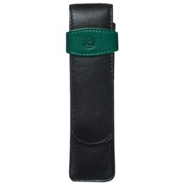 Pelikan Schreibgeräteetui Leder TG 22 schwarz-grün für 2 Schreibgeräte | Gr.: onesize