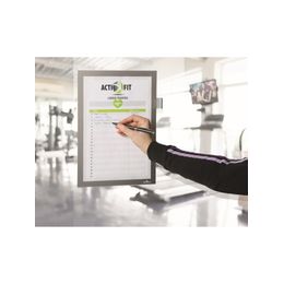 Durable Magnetschildrahmen Duraframe Note A4 selbstklebend silber | Gr.: onesize