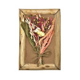 MeinVIPShop Bilderrahmen mit rosa Trockenblumen | Gr.: onesize