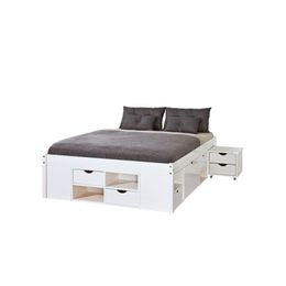 ebuy24 Bett Timm Weiß 209 x 166 cm | Gr.: onesize