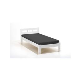 ebuy24 Bett Fank Weiß 96 x 205 cm | Gr.: onesize