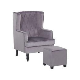 Beliani 2-tlg Sessel SANDSET in Grau | Gr.: onesize
