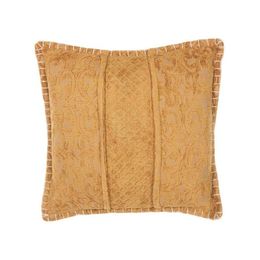 Beliani Dekokissen KAVALAM in Gelb - (W) 45 x (H) 10 x (L) 45 cm | Gr.: onesize