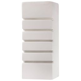 Wandleuchte "REMO" in Keramik weiss moderne vertikale Lampe 1xE27 LED NICE LAMPS | Gr.: onesize
