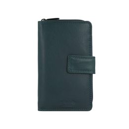 mano Donna Giulia Geldbörse Leder 10,5 cm in petrol | Gr.: onesize