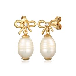 Elli Ohrringe 925 Sterling Silber Schleife in Gold | Gr.: onesize