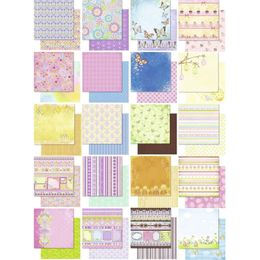 Buntpapierfabrik Ludwig Bähr Designpapier Glitter Fun 190g/qm 30,5x30,5cm Packung mit 40 Blatt | Gr.: onesize