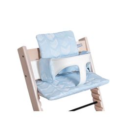 Hoppediz Kinderstuhlpolster Hochstuhl Sitzkissen Set für Stokke Tripp Trapp in Amsterdam aqua | Gr.: onesize