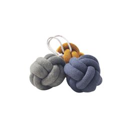 nordic coast company Baby Gym Spielzeug Knoten Blau | Grau | Curry - 3er Set | Gr.: onesize