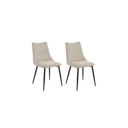 ByLiving 2er-Set: Esszimmerstuhl Carlo in taupe | Gr.: onesize