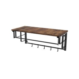 Intirilife Wandgarderobe in Dunkelbraun | Gr.: onesize