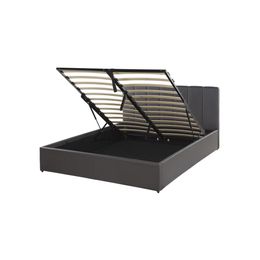 Beliani Doppelbett DREUX in Grau - (W) 151 x (H) 90 x (L) 214 cm | Gr.: onesize