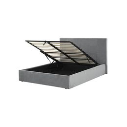 Beliani Bettgestell LORIENT in Grau - (W) 157 x (H) 112 x (L) 216 cm | Gr.: onesize