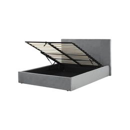 Beliani Bettgestell LORIENT in Grau - (W) 177 x (H) 112 x (L) 216 cm | Gr.: onesize