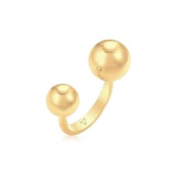 Elli Ring 925 Sterling Silber Kugel in Gold | Gr.: onesize