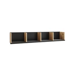 ebuy24 Regal Honsa Ablagen Schwarz 97 x 17 cm | Gr.: onesize