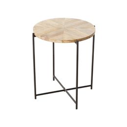Boltze Beistelltisch "Mandi" in Hellbraun - (H)53 x &Oslash; 46 cm | Gr.: onesize