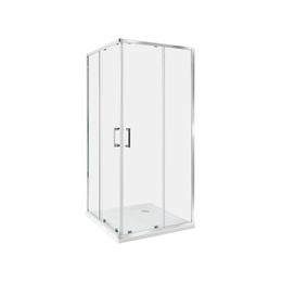Beliani Duschkabine TELA in Transparent/Silber - (W) 90 x (H) 185 x (L) 90 cm | Gr.: onesize