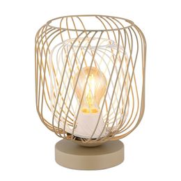 Globo lighting Tischleuchte "Dichti" in Beige/ Wei&szlig; - (H)24,5 x &Oslash; 18 cm | Gr.: onesize