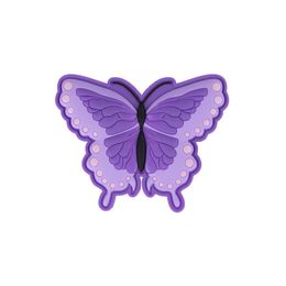 Belmil Velcro Rubber Patch Violet Purple Butterfly | Gr.: onesize