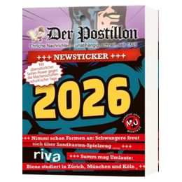 Riva Verlag Kalender - Der Postillon +++ Newsticker +++ 2026 | Gr.: onesize