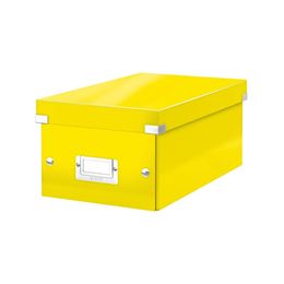 Leitz Ablagebox Click & Store Wow DVD Graukarton gelb | Gr.: onesize