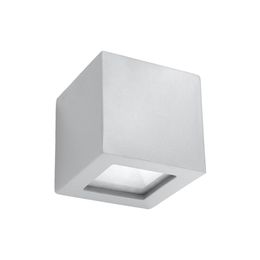 Wandleuchte Keramik LEO in Grau quadratische Lampe mit glas 1XE27 LED NICE LAMPS | Gr.: onesize