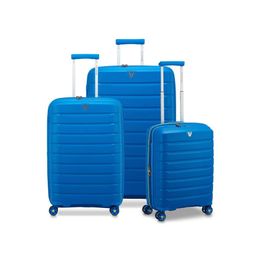 Roncato B-Flying Move 4 Rollen Kofferset 3-teilig mit Dehnfalte in blue cobalto | Gr.: onesize