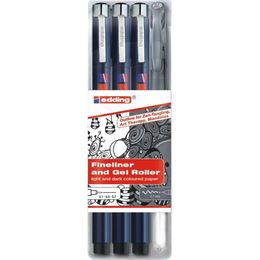Edding Faserzeichner Tangle Outline Set Packung mit 4 Stifte | Gr.: onesize