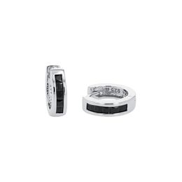 Amor Creolen Silber 925, rhodiniert in Schwarz | Gr.: onesize