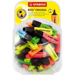Stabilo Textmarker Boss Original Bonbonglas Packung mit 60 Stück | Gr.: onesize