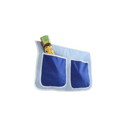 Ticaa Betttasche f&uuml;r Hoch- und Etagenbetten in Hellblau-Dunkelblau | Gr.: onesize